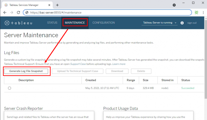 วิธีการเก็บ Log เพื่อแก้ไขปัญหาโปรแกรม Tableau Server - BAC Tableau